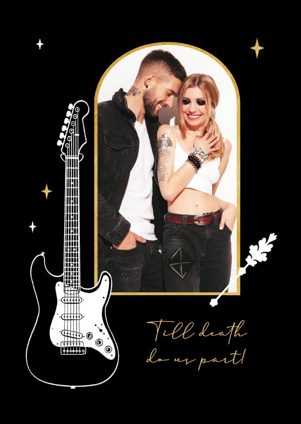 Save the date rock'n roll metal gothic punk | Kaartje2go