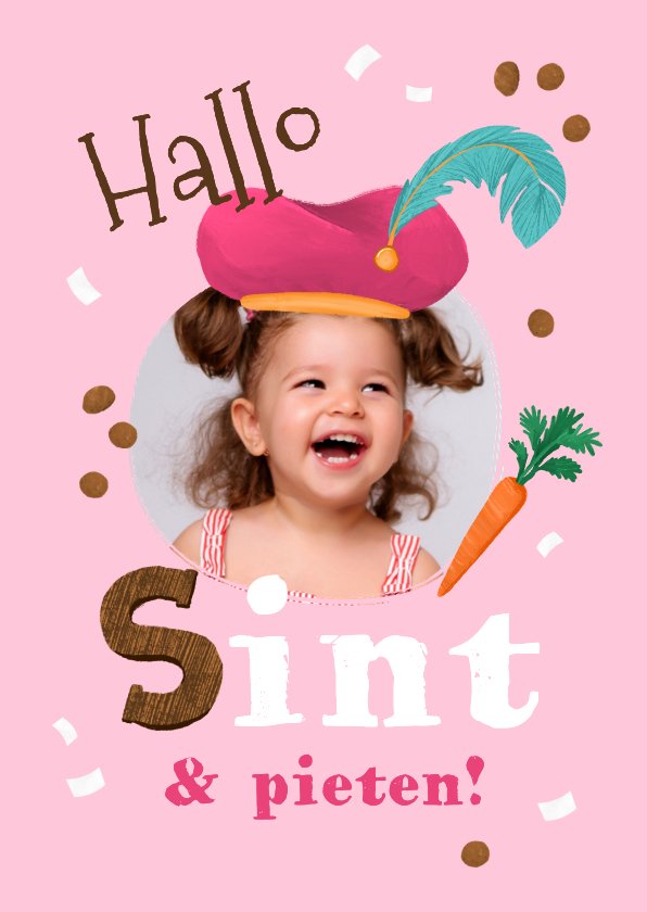 Sinterklaaskaart welkom sint pieten foto | Kaartje2go