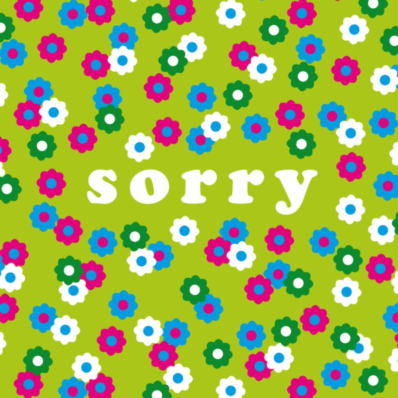 Sorry kaart bloemen vrolijk - Wenskaarten | Kaartje2go