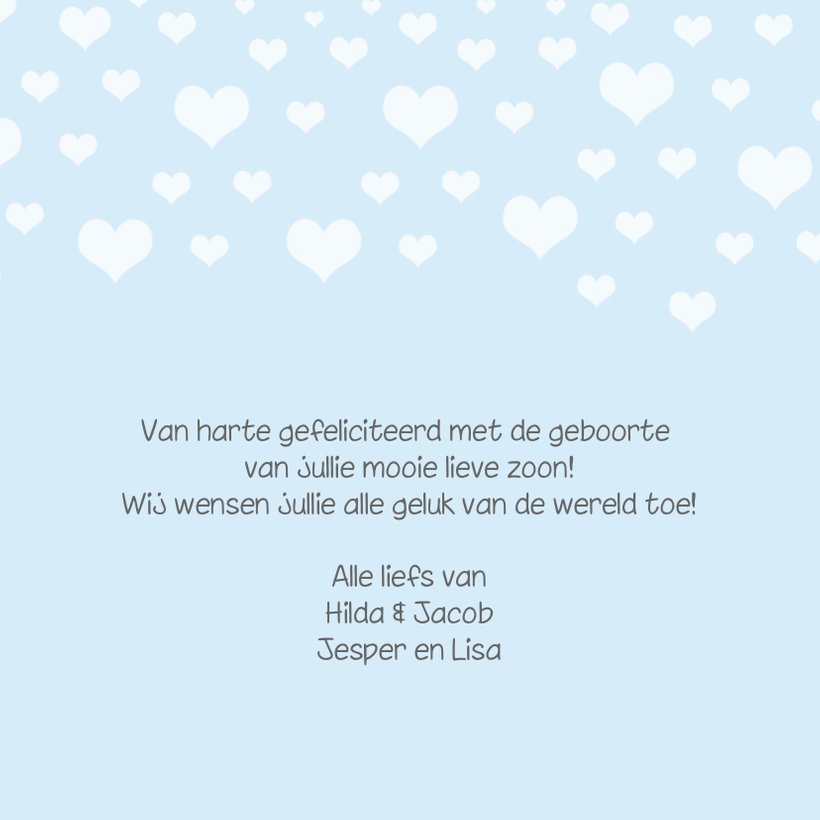 Sprankelende felicitatie geboorte jongen | Kaartje2go