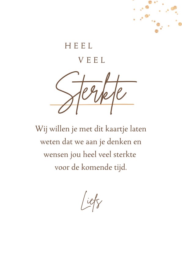 Sterkte kaart gedroogd takje stijlvol | Kaartje2go