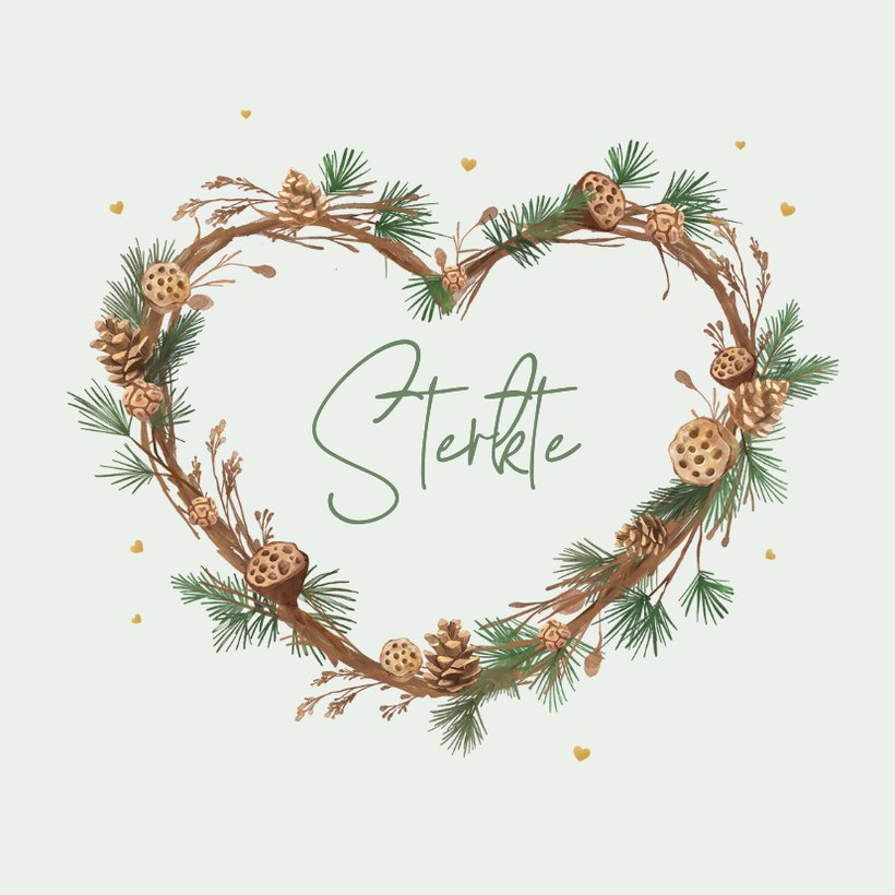 Sterkte kaart herfst winter hart natuurlijk | Kaartje2go