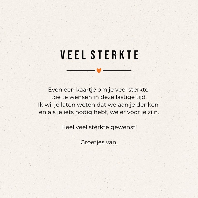 Sterkte kaart met vlinder- Nationaal MS Fonds | Kaartje2go