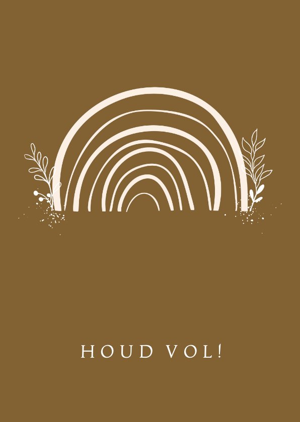 Sterkte kaart regenboog"houd vol | Kaartje2go