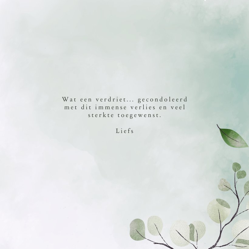 Sterkte, wat een gemis- nature | Kaartje2go