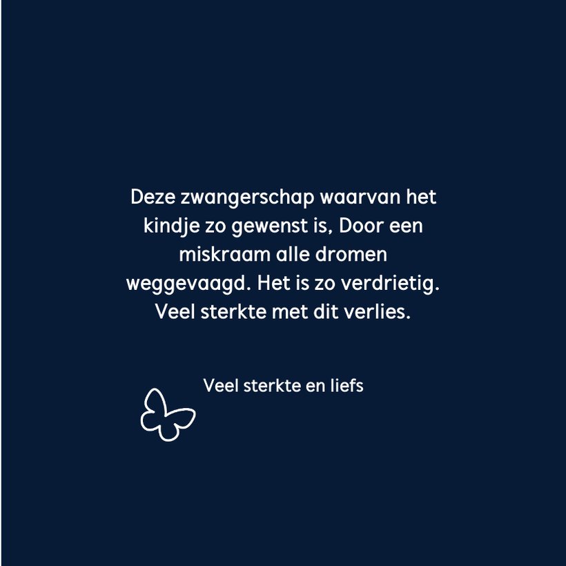 Sterktekaartje miskraam zo lief zo gewenst | Kaartje2go