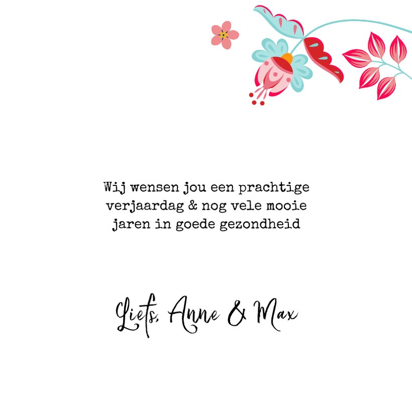 Stijlvolle en kleurrijke verjaardagskaart met | Kaartje2go