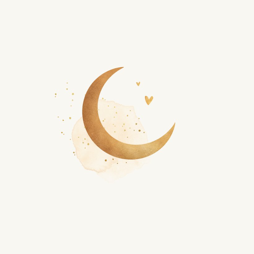 Stijlvolle kaart Ramadan Kareem maan goud | Kaartje2go