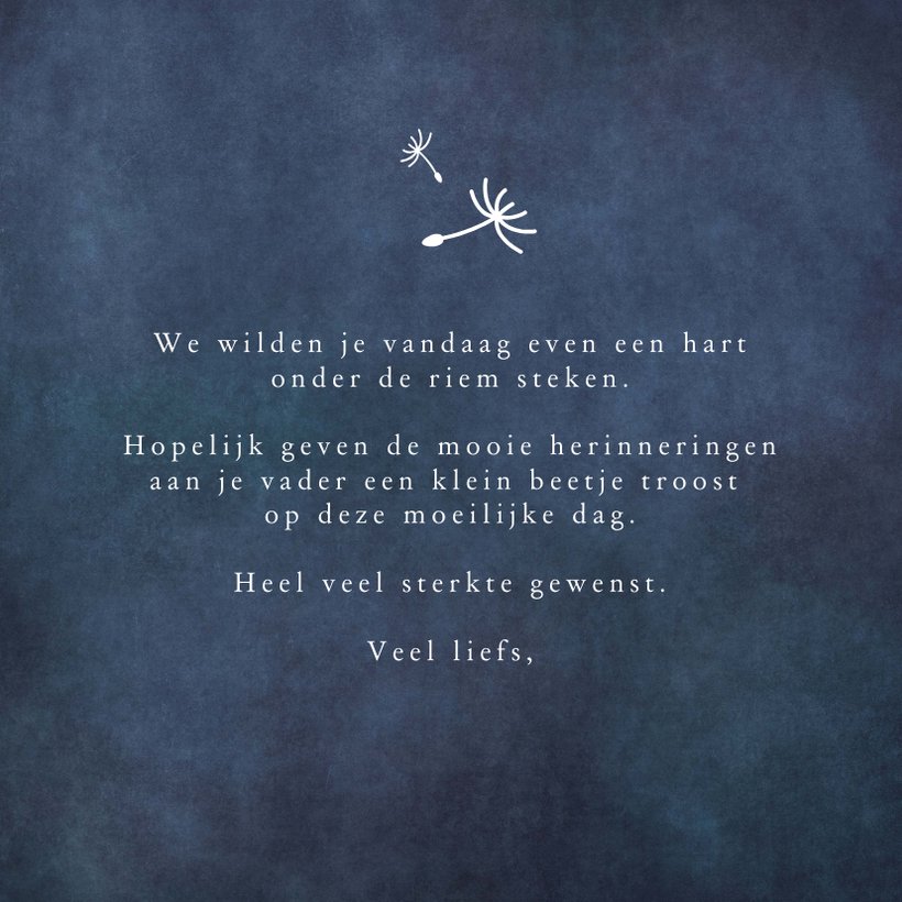 Stijlvolle kaart voor Vaderdag bij overlijden | Kaartje2go