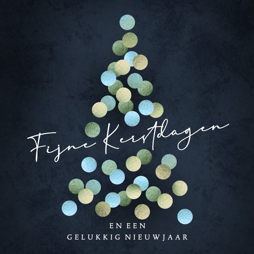 Stijlvolle kerstkaart kerstboom confetti | Kaartje2go