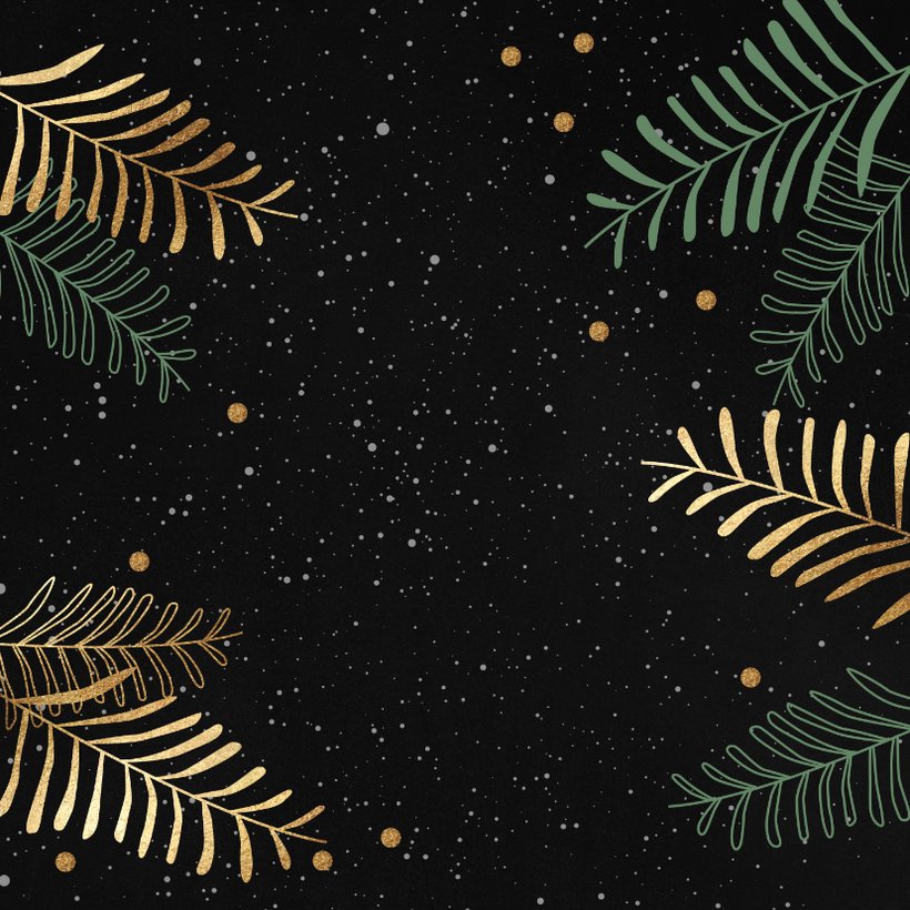 Stijlvolle kerstkaart met kerstbal en | Kaartje2go
