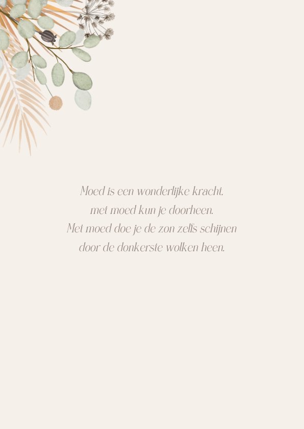 Stijlvolle moed& kracht sterktekaart met | Kaartje2go