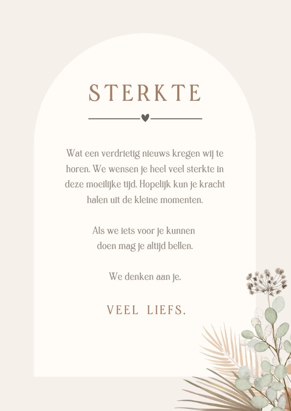 Stijlvolle moed& kracht sterktekaart met | Kaartje2go