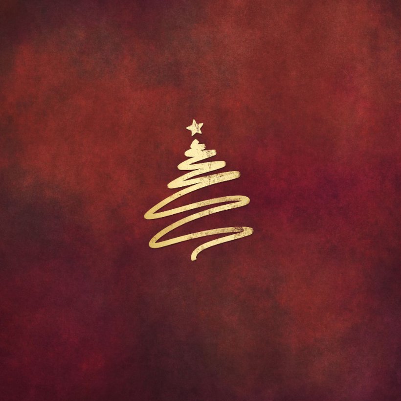 Stijlvolle rode kerstkaart met kerstboom uit 1 | Kaartje2go