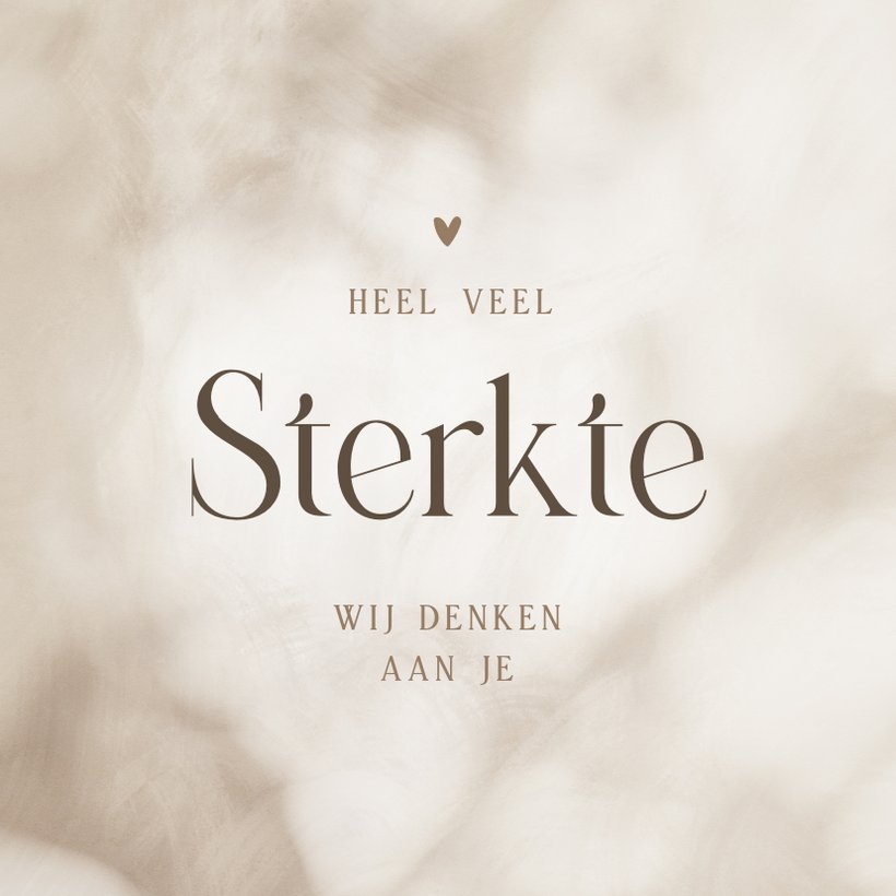 Stijlvolle sterkte kaart met schaduw van boom | Kaartje2go