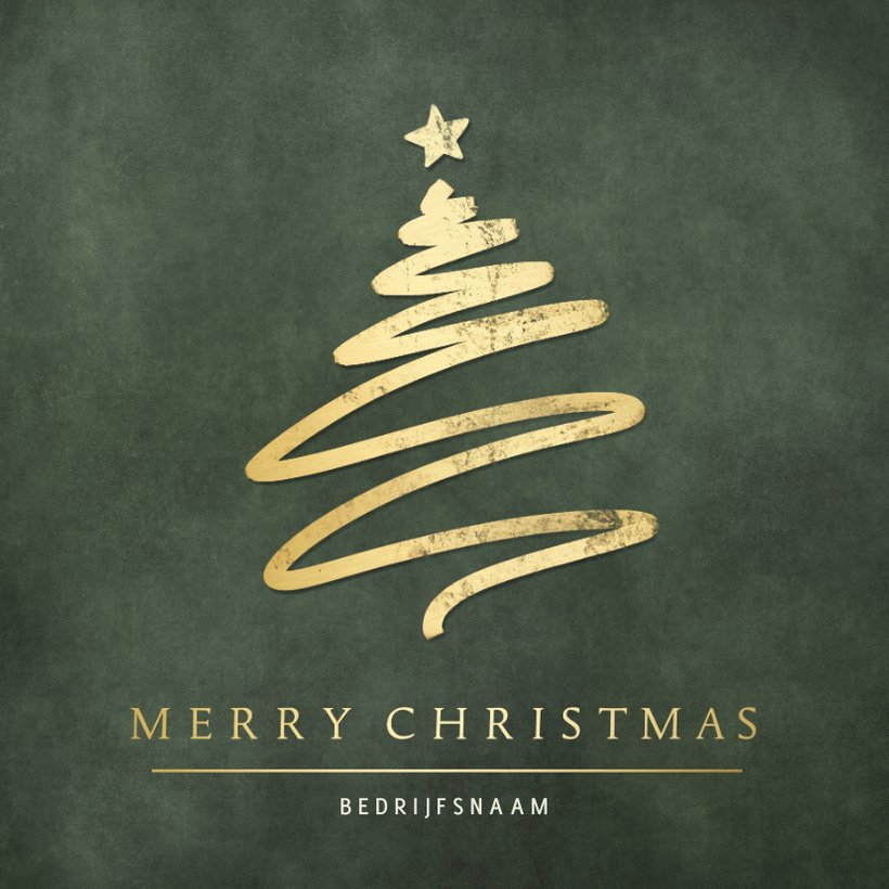 Stijlvolle zakelijke kerstkaart met kerstboom | Kaartje2go