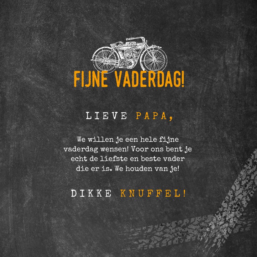Stoere vaderdag kaart motor, fijne vaderdag en | Kaartje2go