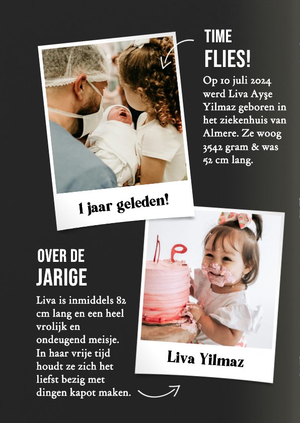 Tijdschrift verjaardags uitnodiging kind 1 jaar | Kaartje2go