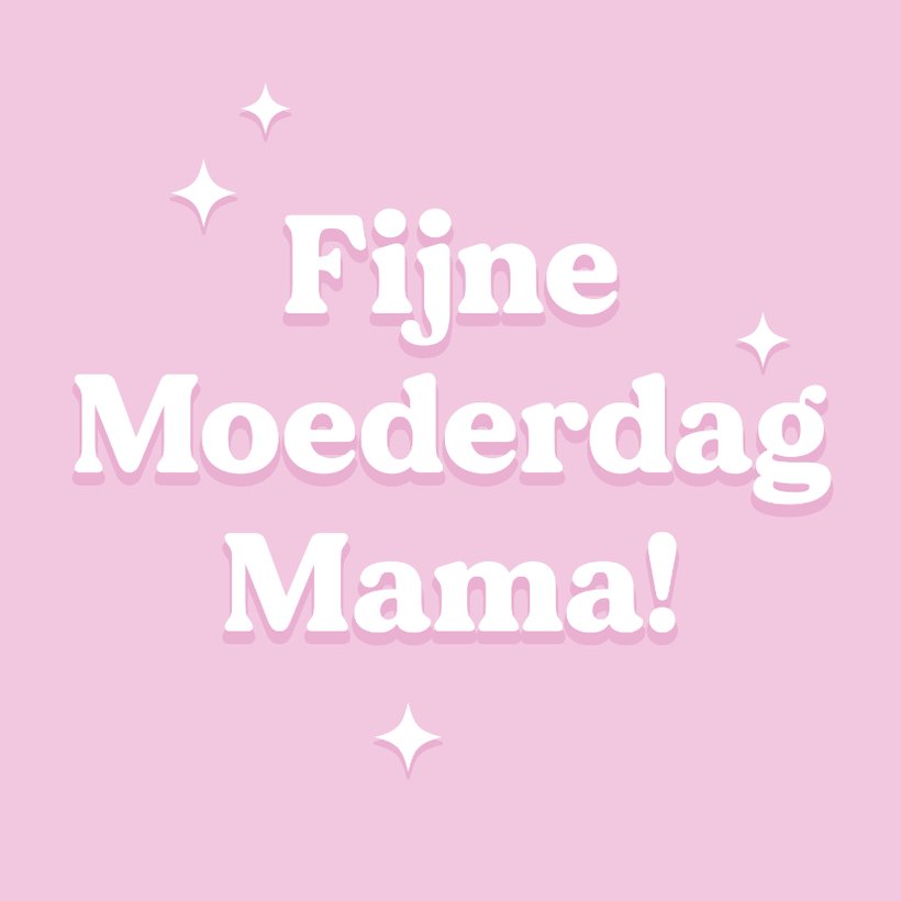Trendy roze moederdagkaart fijne moederdag | Kaartje2go