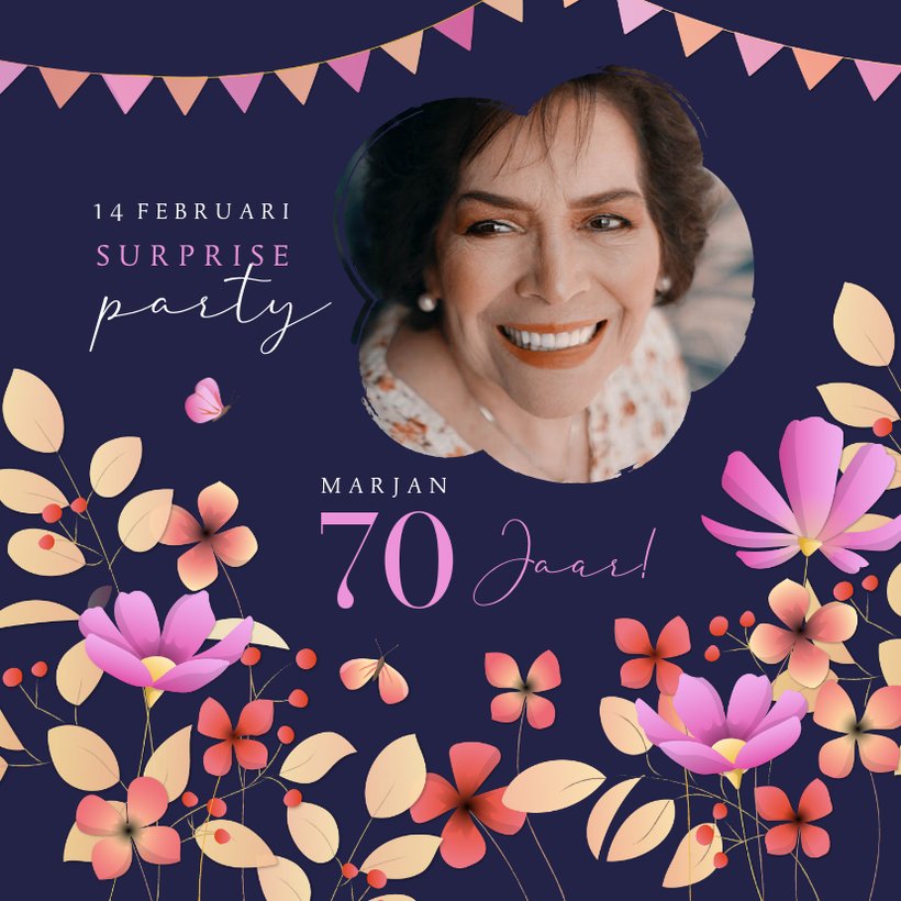 Uitnodiging feest prachtige geïllustreerde | Kaartje2go