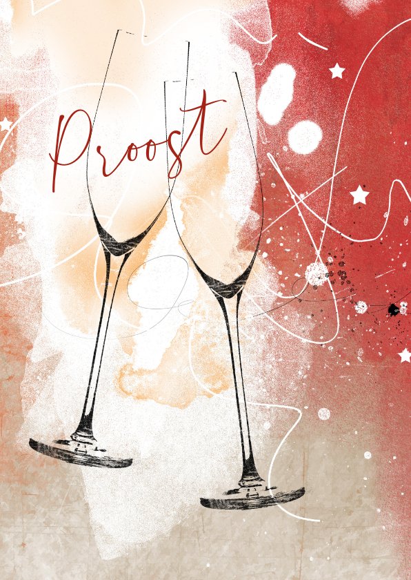 Uitnodiging kerst nieuwjaar borrel | Kaartje2go