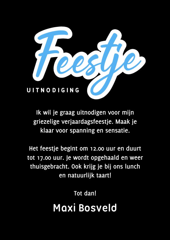 Uitnodiging kinderfeestje met spookje en | Kaartje2go