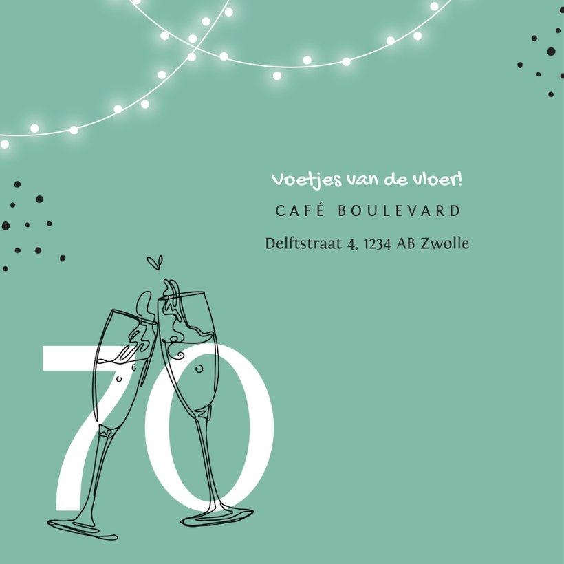 Uitnodiging verjaardag 70 jaar man vrouw | Kaartje2go