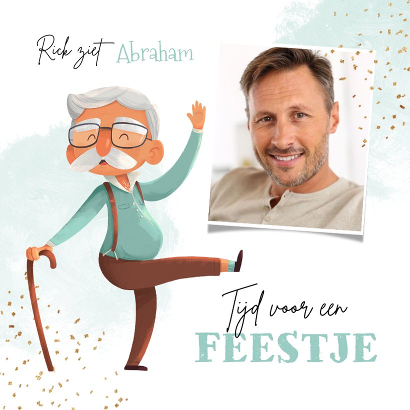 Uitnodigingskaart abraham 50 jaar grappig foto | Kaartje2go