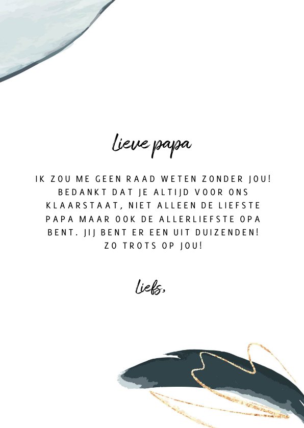 Vaderdag hele fijne vaderdag abstract | Kaartje2go