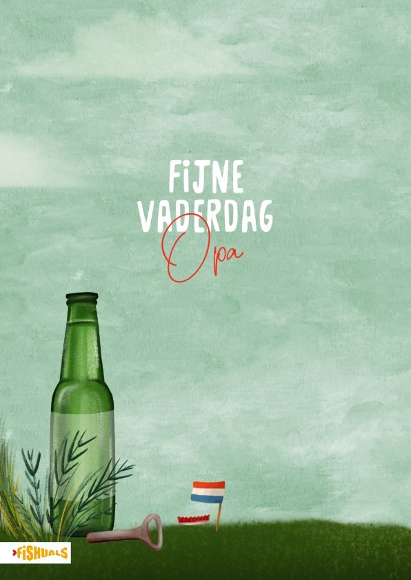 Vaderdag kaart voor opa met biertjes | Kaartje2go