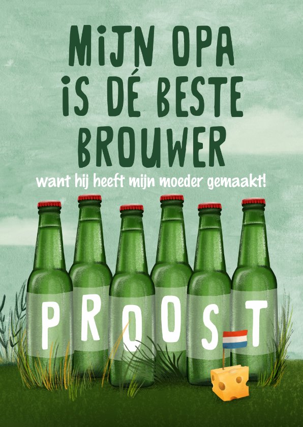 Vaderdag kaart voor opa met biertjes | Kaartje2go