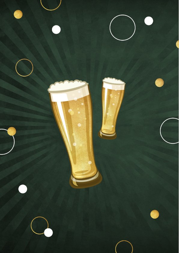 Vaderdagkaart bier confetti stoer cheers | Kaartje2go