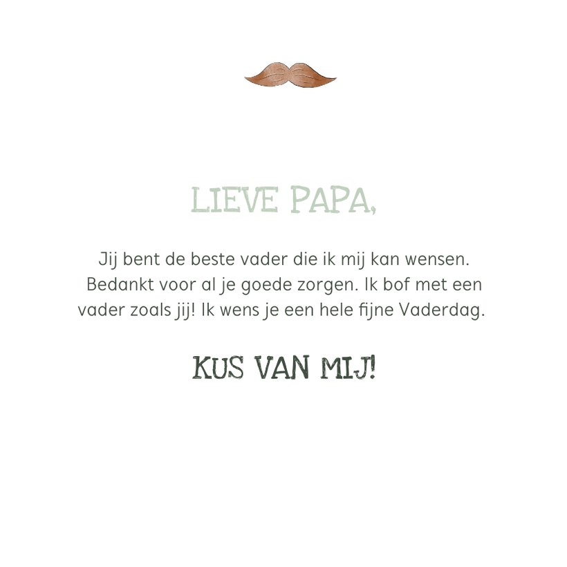 Vaderdagkaart met jou zit het wel snor | Kaartje2go