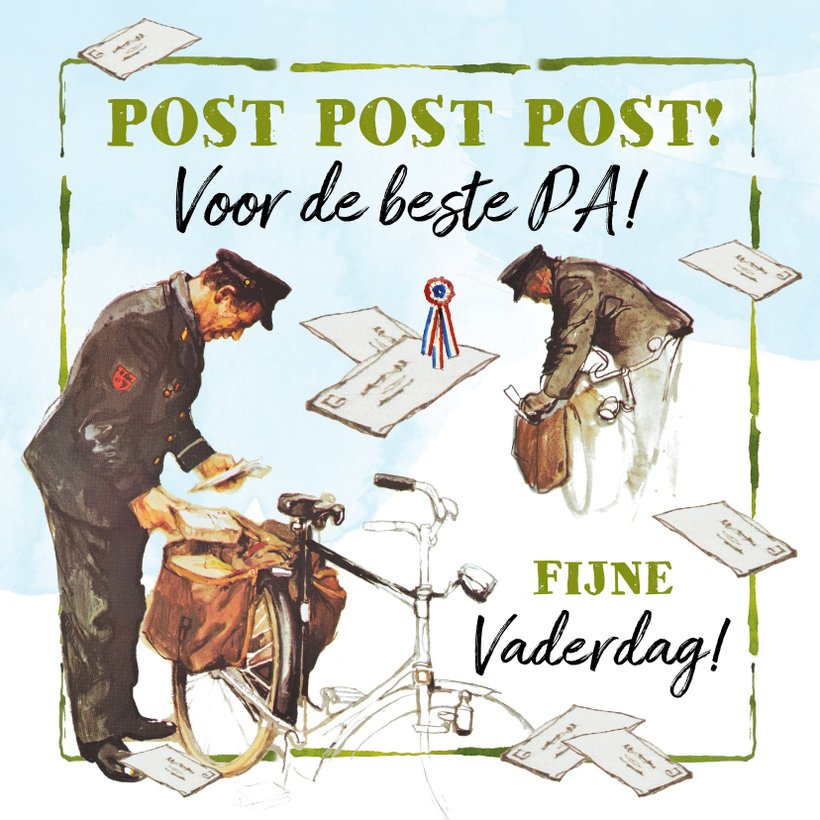 Vaderdagkaart post post post voor de beste pa | Kaartje2go