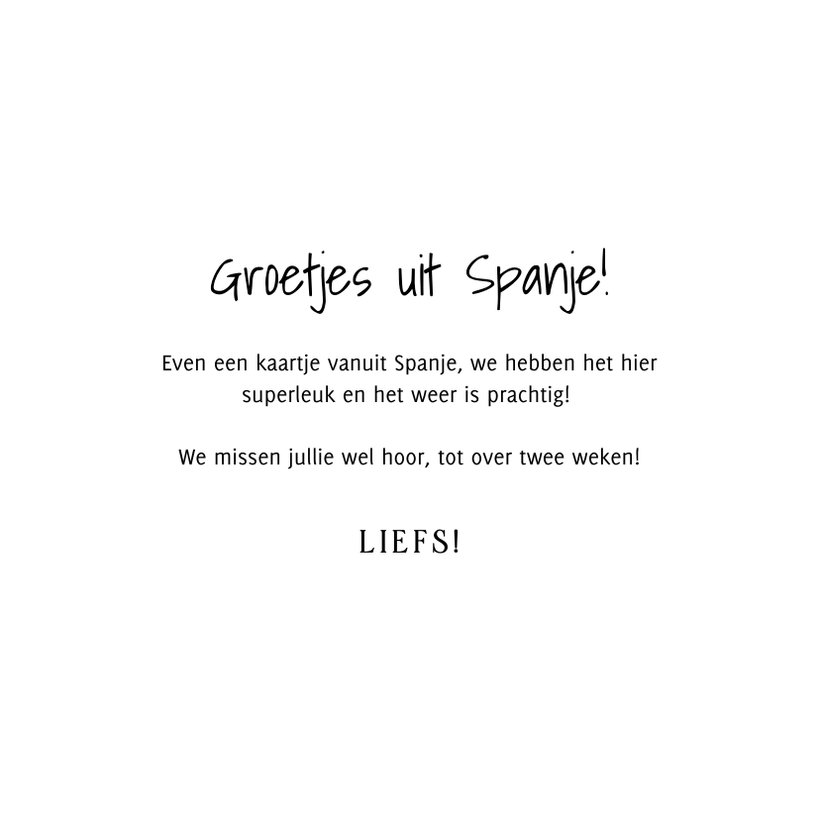 Vakantiekaart groetjes uit geschreven grote | Kaartje2go