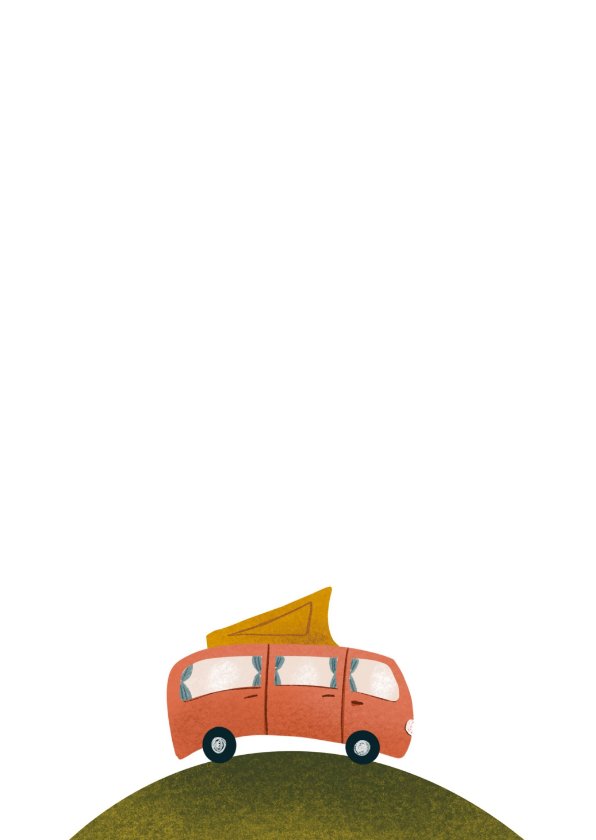 Vakantiekaart met camper om een goede reis te | Kaartje2go