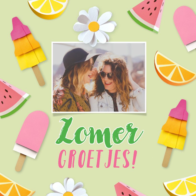 Vakantiekaart zomergroetjes - Vakantiekaarten | Kaartje2go
