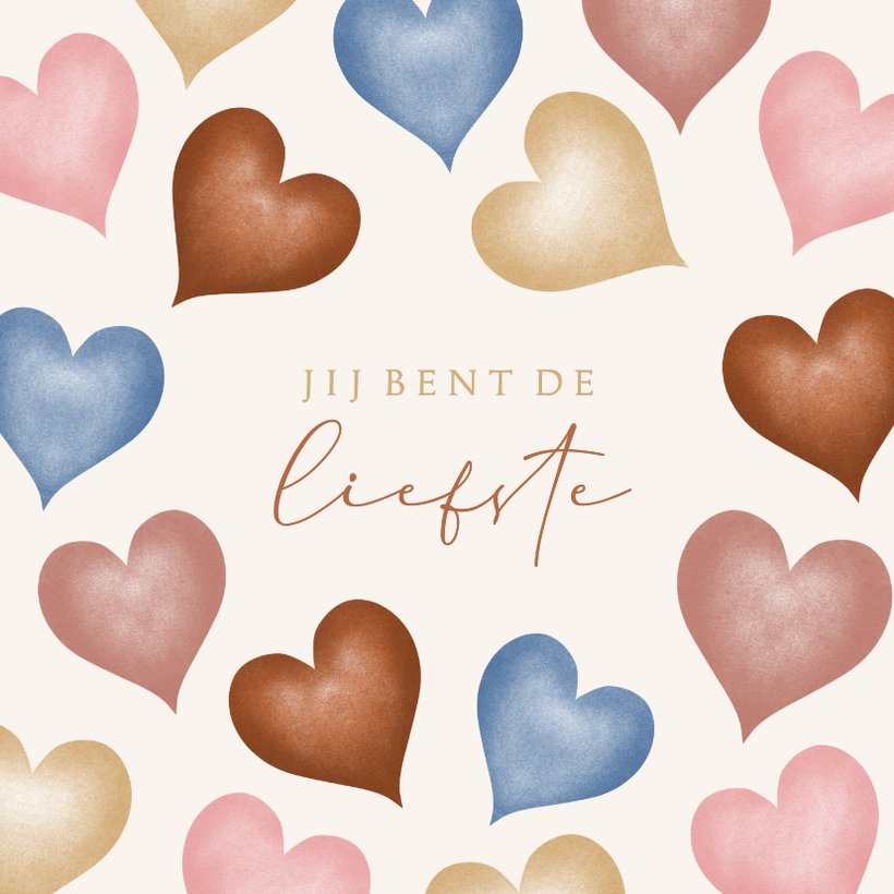 Valentijnskaart met hartjes patroon | Kaartje2go