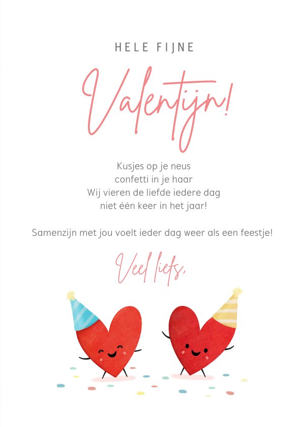 Valentijnskaart met jou is elke dag een feestje | Kaartje2go