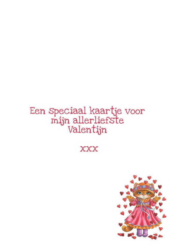 Valentijnskaart Molly het regent hartjes | Kaartje2go