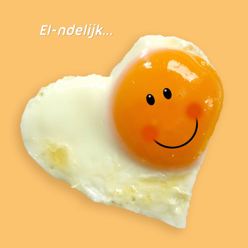 Valentijnskaartje blij ei - Valentijnskaarten | Kaartje2go