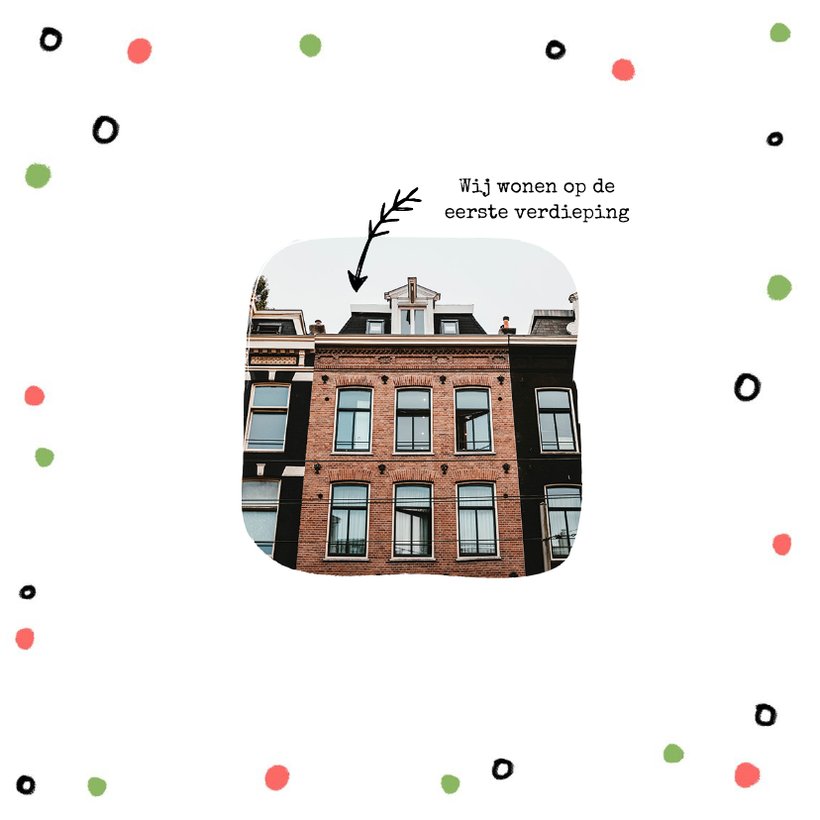 Verhuiskaart verhuisd tekening cactus hartjes | Kaartje2go