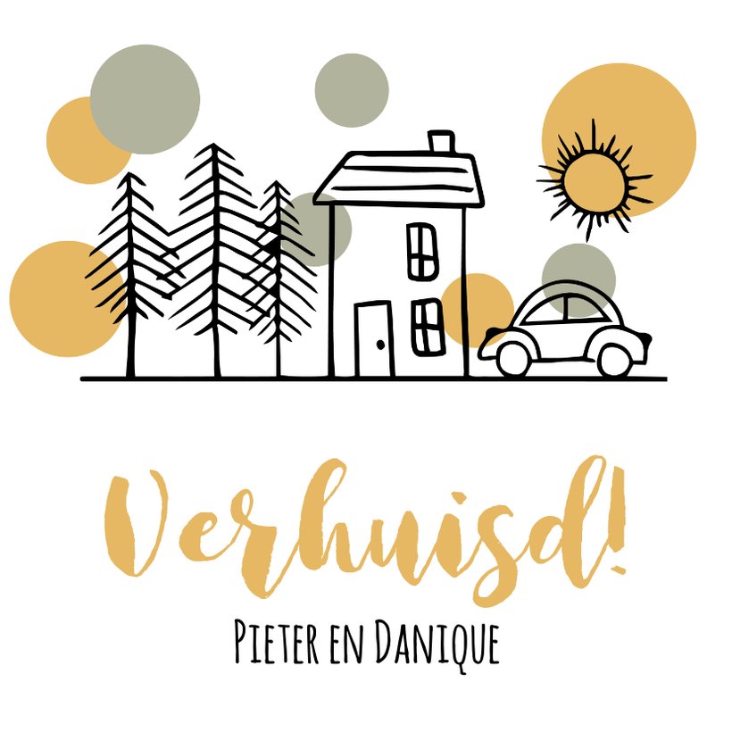 Verhuiskaart vrolijk verhuisbericht | Kaartje2go