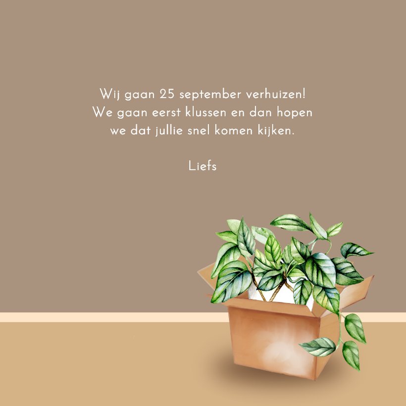 Verhuizen hangstoel bamboe - Verhuiskaarten | Kaartje2go