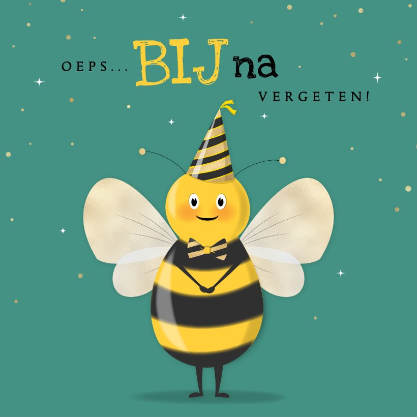 Verjaardag vergeten humor illustratie bij met | Kaartje2go