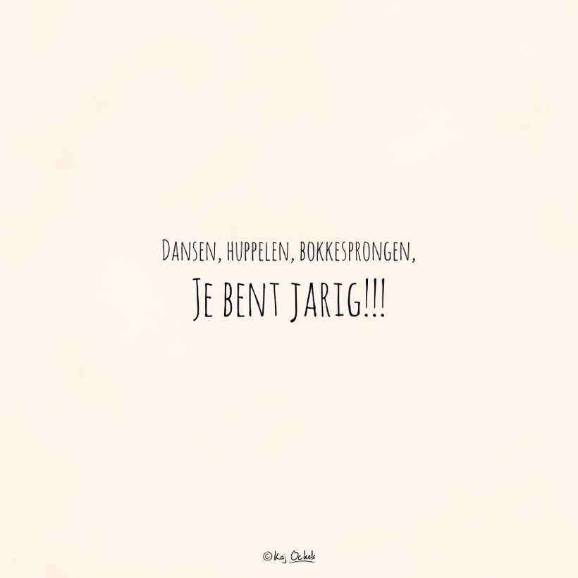 Verjaardagsfelicitatie klein geitje- Een | Kaartje2go