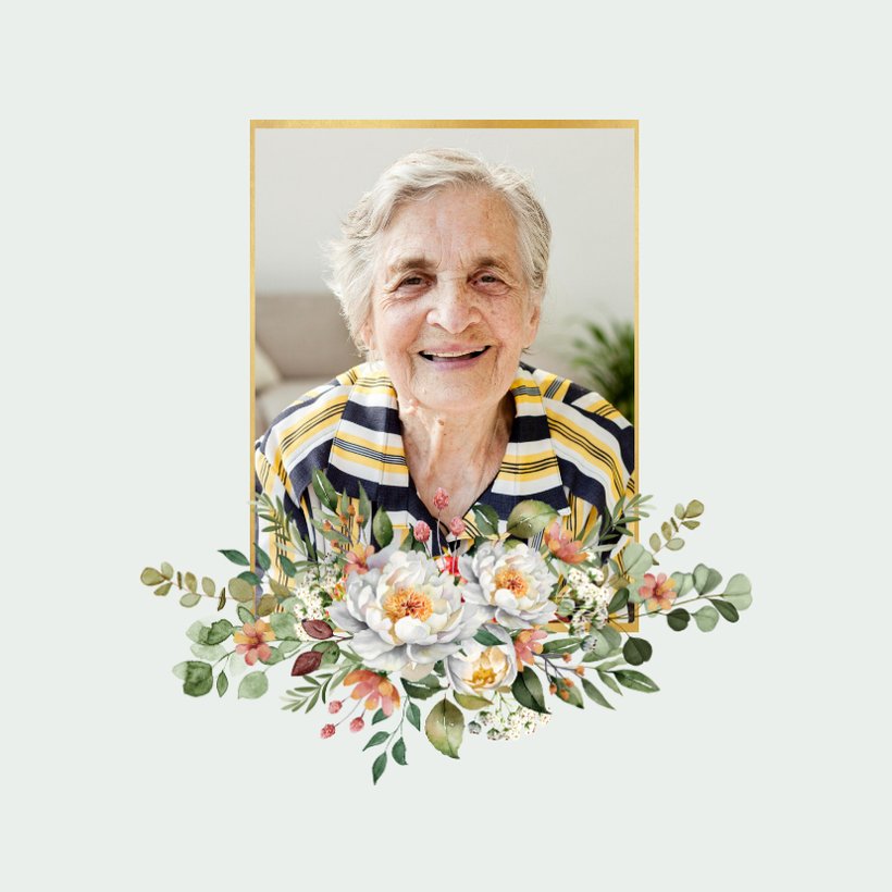 Verjaardagskaart 100 jaar vrouw bloemen goud | Kaartje2go