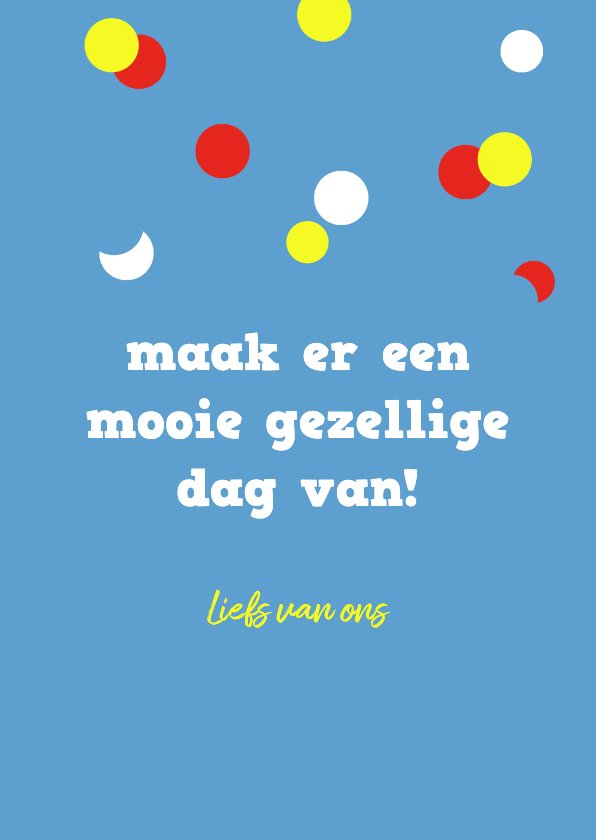 Verjaardagskaart autobusje geel rood | Kaartje2go