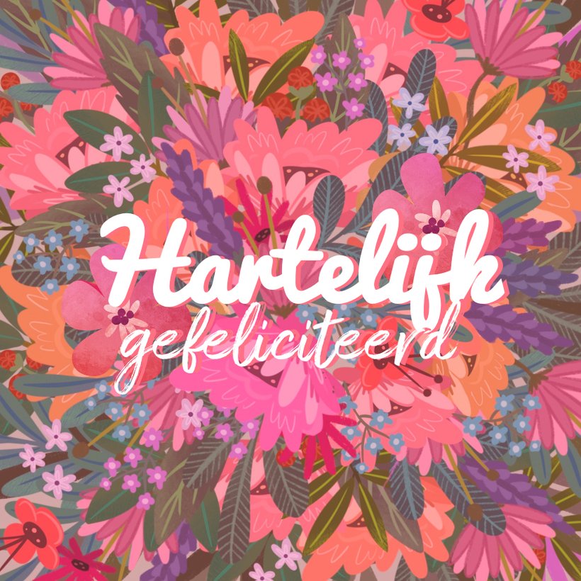 Verjaardagskaart bloemen explosie | Kaartje2go