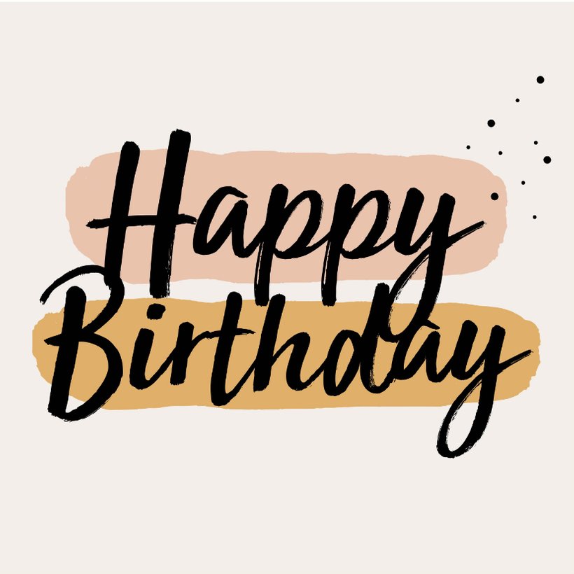 Verjaardagskaart | Happy Birthday neutrale | Kaartje2go